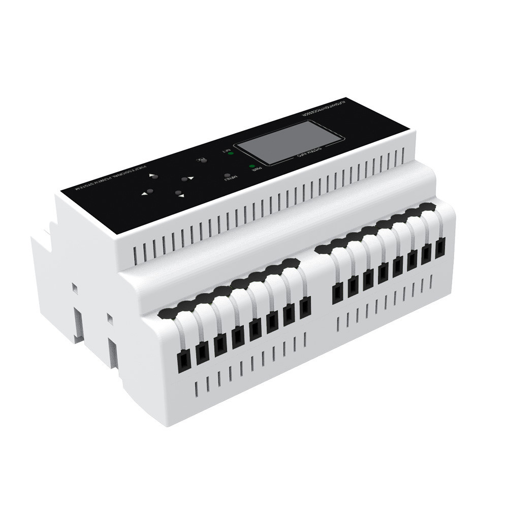 DIN Rail DC-NET Lighting Control Module 128*64 LCD Information Display ...
