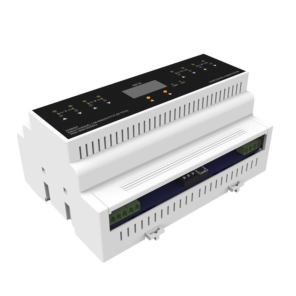 Intelligent Lighting Control System 0.6 Watts 4 Channels Din Rail ...